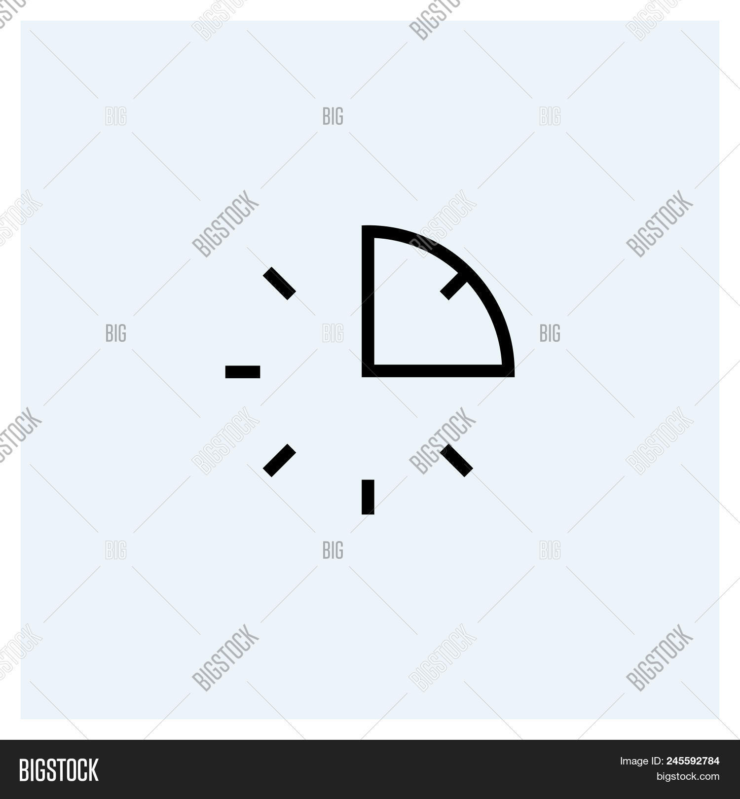 Quarter Time Icon Vector & Photo (Free Trial) | Bigstock
