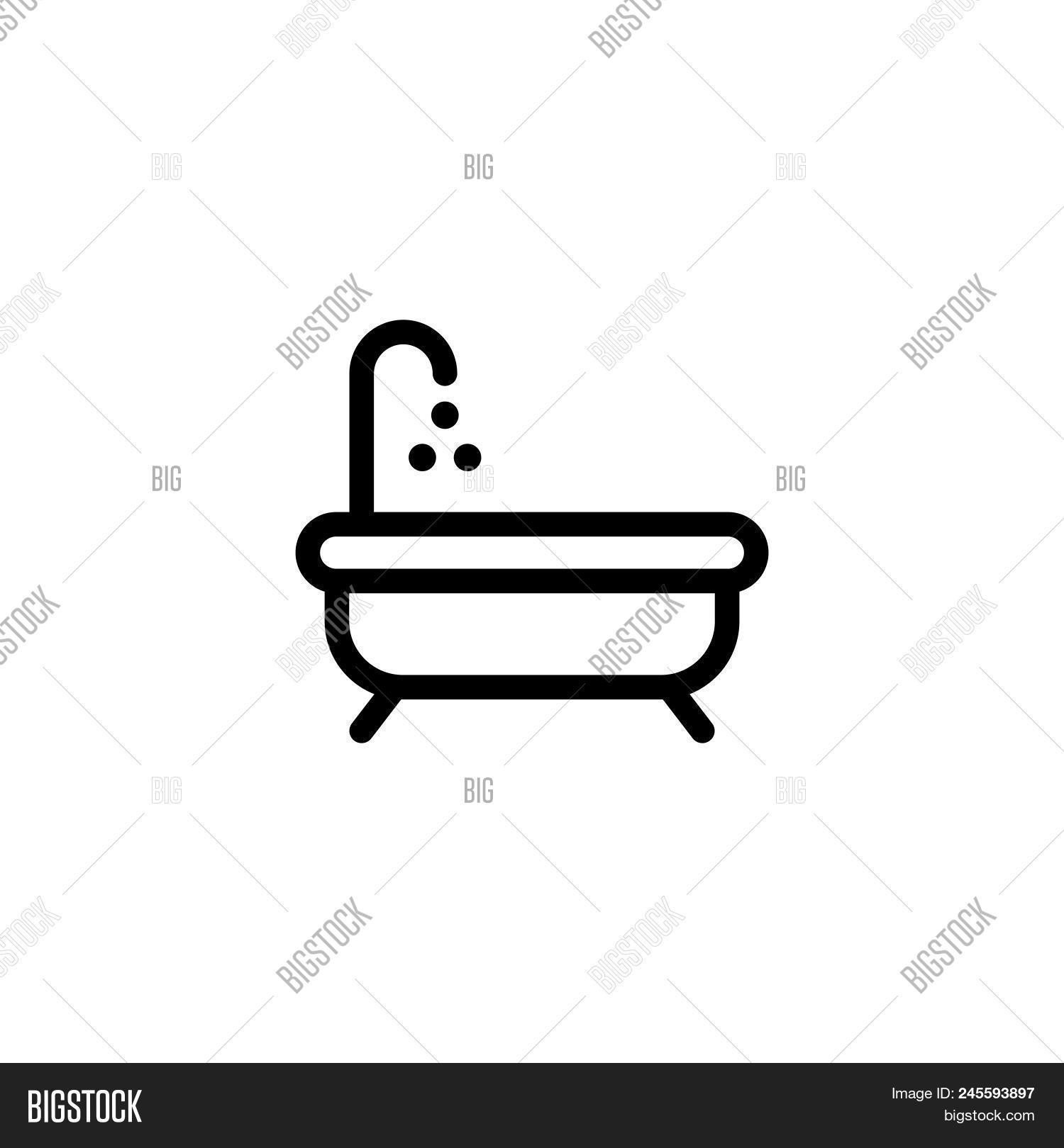 Bath Vector Icon On Vector & Photo (Free Trial) | Bigstock