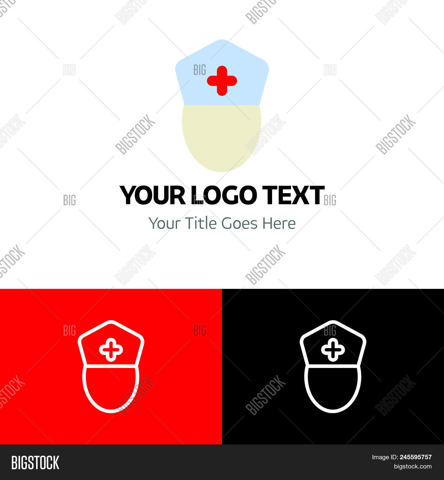 Nurse Logo Template Vector & Photo (Free Trial) | Bigstock