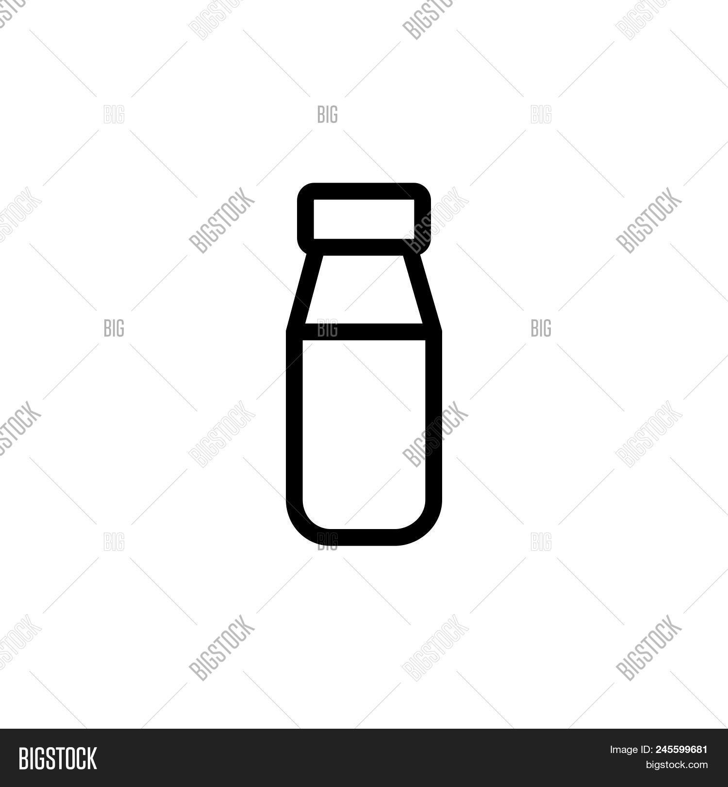 Milk Bottle Vector Vector & Photo (Free Trial) | Bigstock