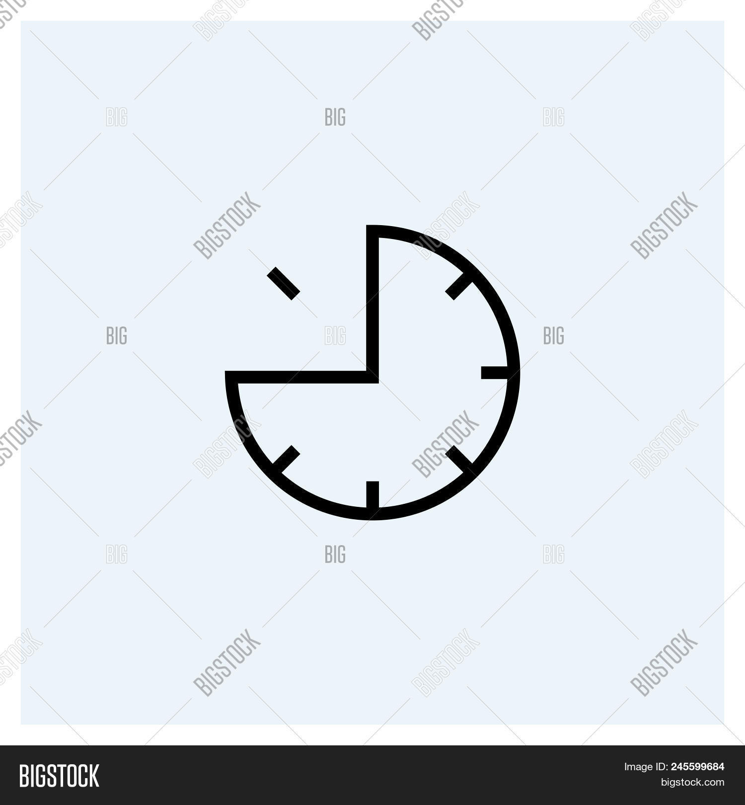 Quarter Time Icon Vector & Photo (Free Trial) | Bigstock