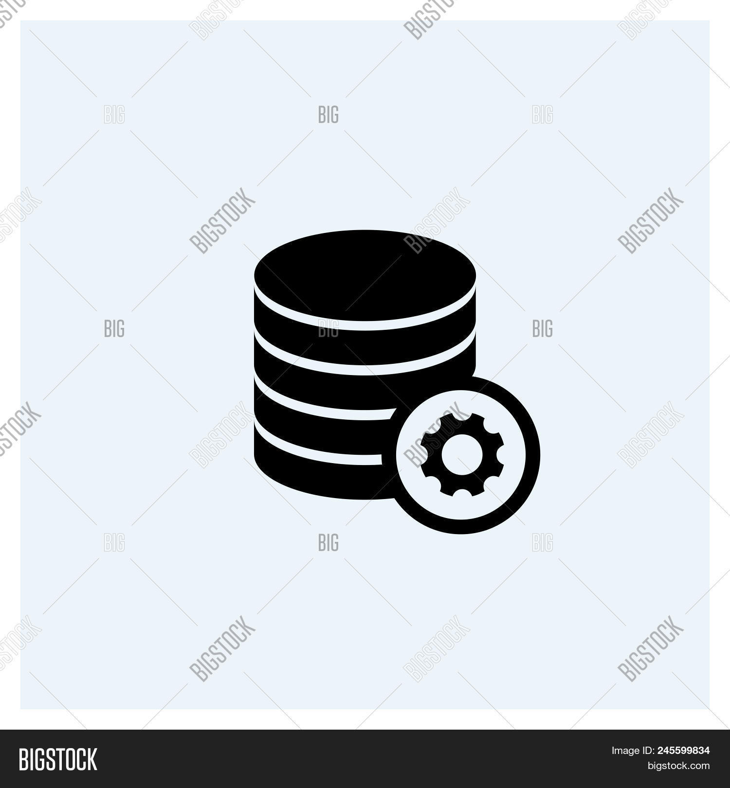 Set Database Icon Vector & Photo (Free Trial) | Bigstock
