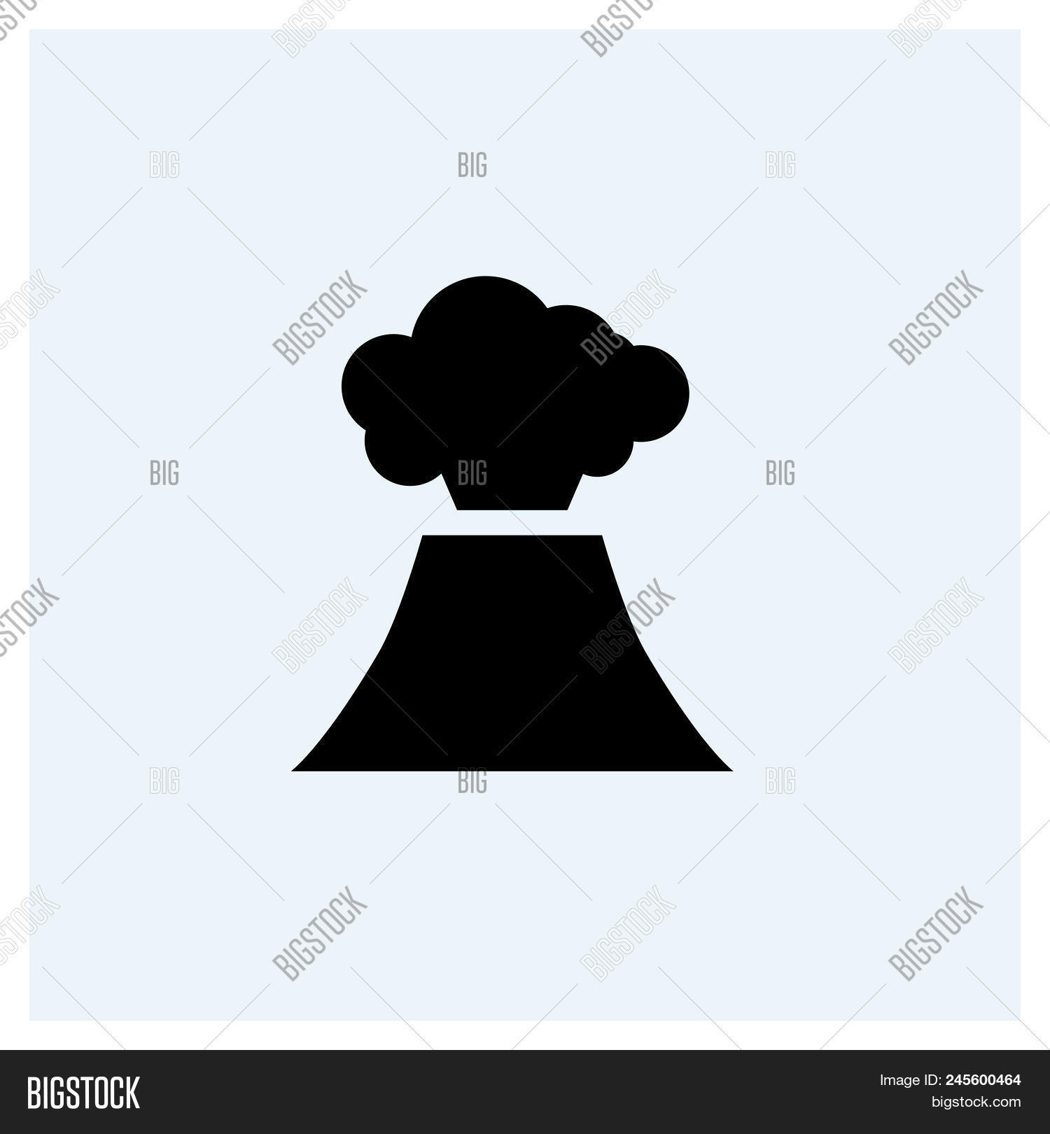 Volcano Icon Vector Vector & Photo (Free Trial) | Bigstock
