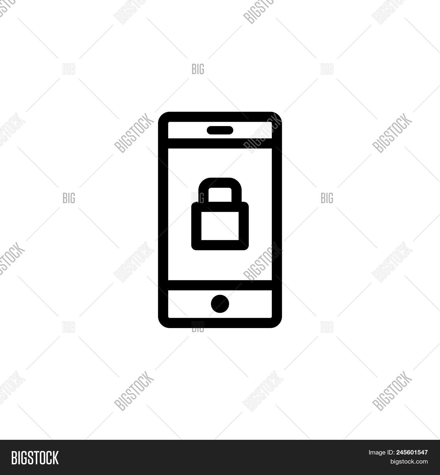 Locked Phone Vector Vector & Photo (Free Trial) | Bigstock