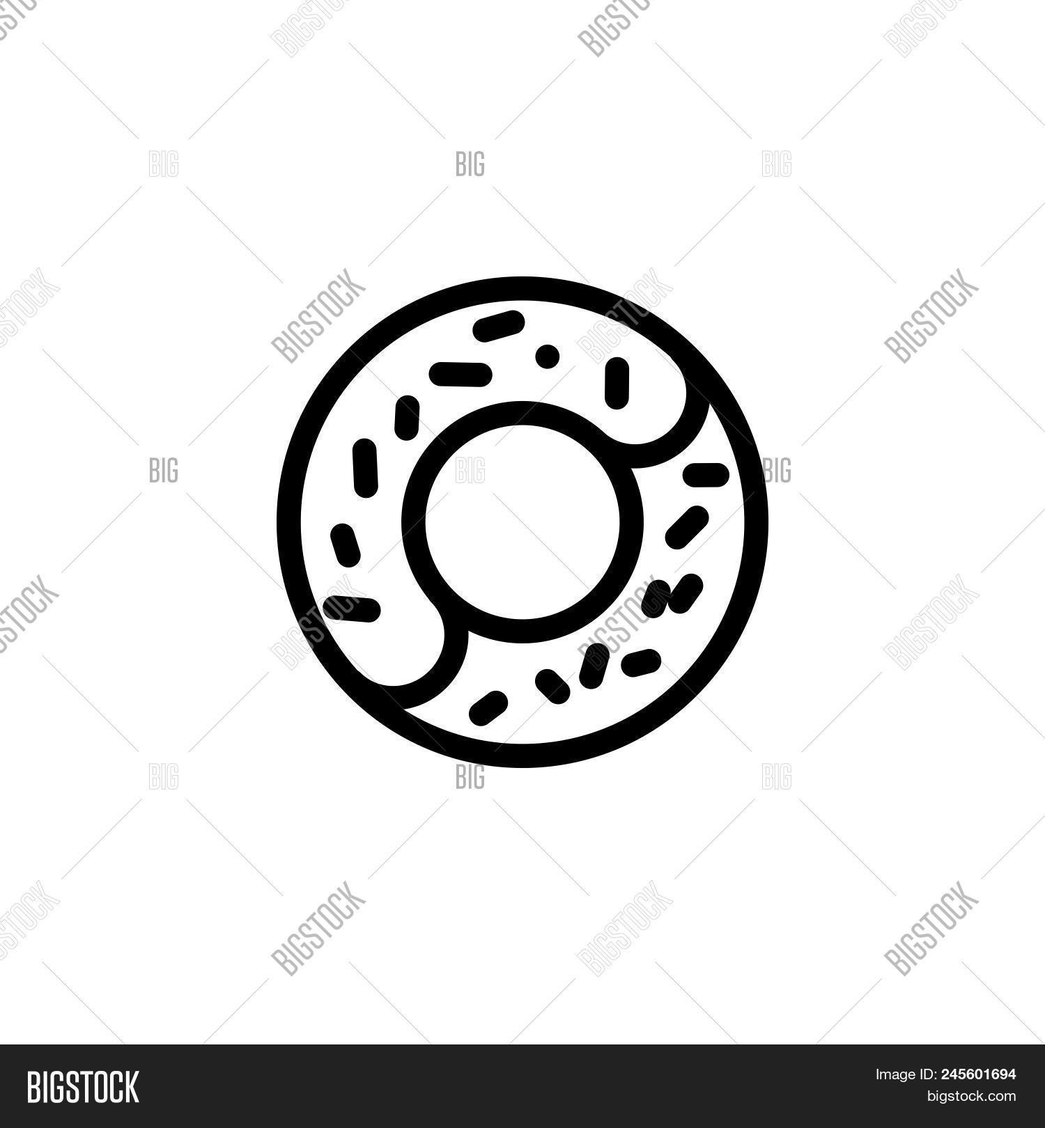 Donuts Vector Icon On Vector & Photo (Free Trial) | Bigstock