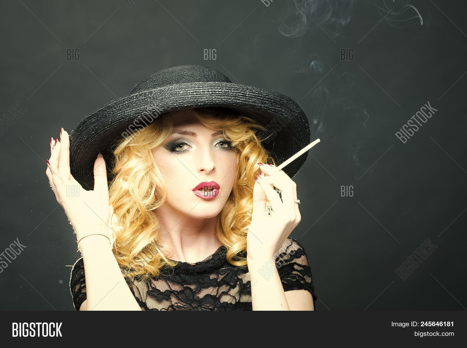 Lady Years Smokes Image & Photo (Free Trial) | Bigstock