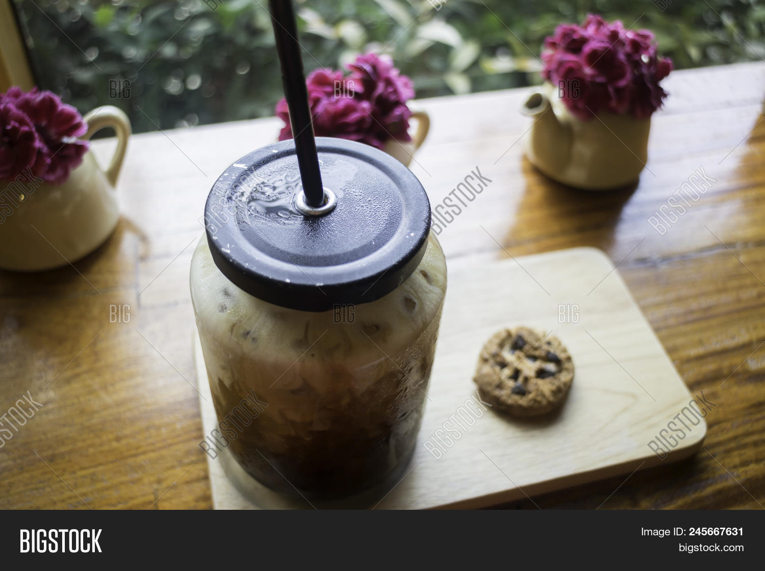Iced Milk Coffee Time Image & Photo (Free Trial) | Bigstock