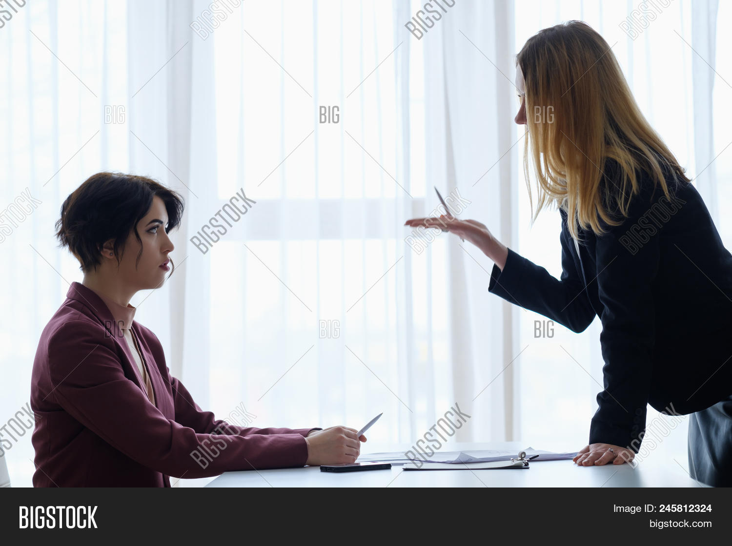 Boss Reproaching Her Image & Photo (Free Trial) | Bigstock