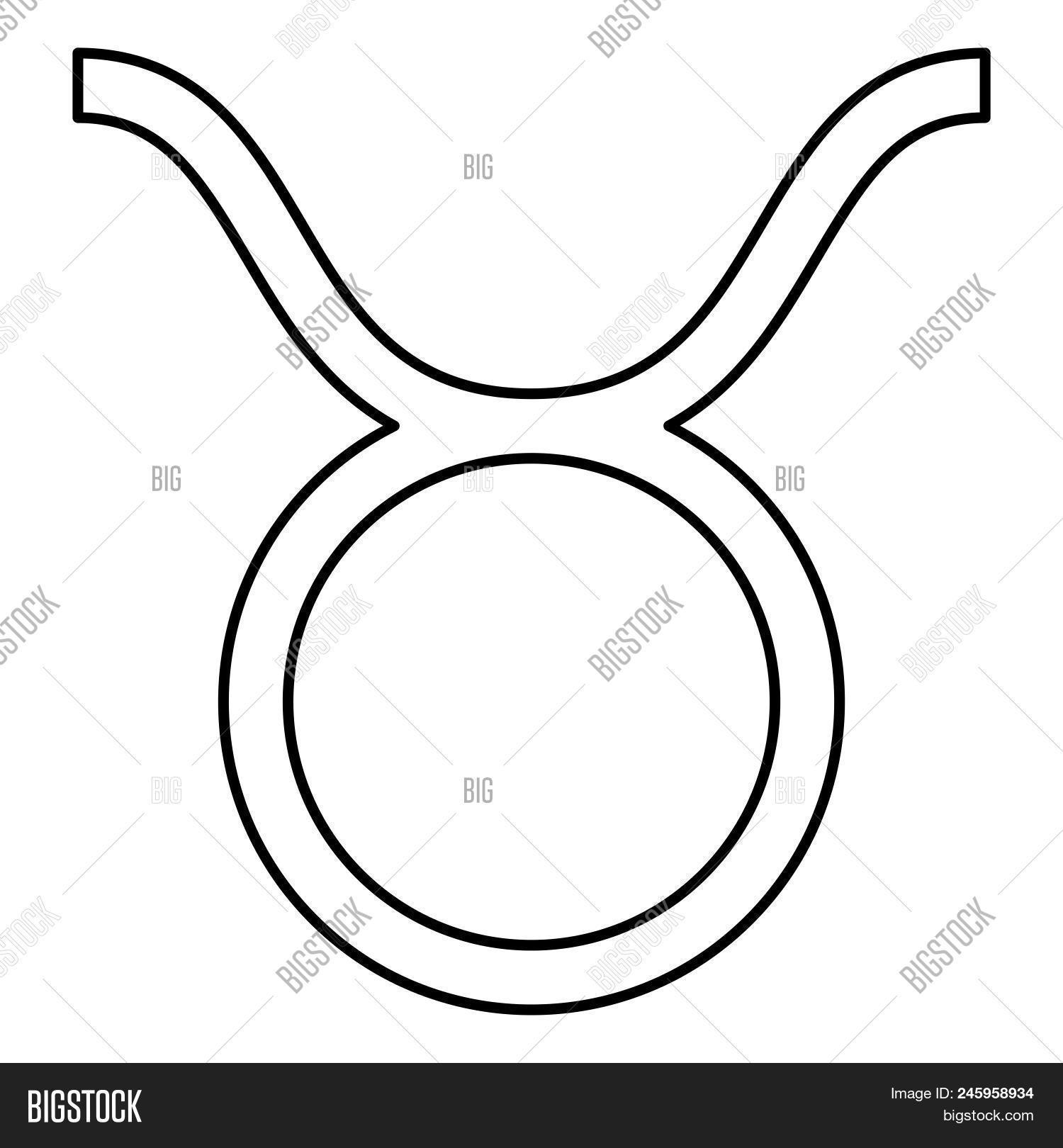Taurus Symbol Icon Vector & Photo (Free Trial) | Bigstock