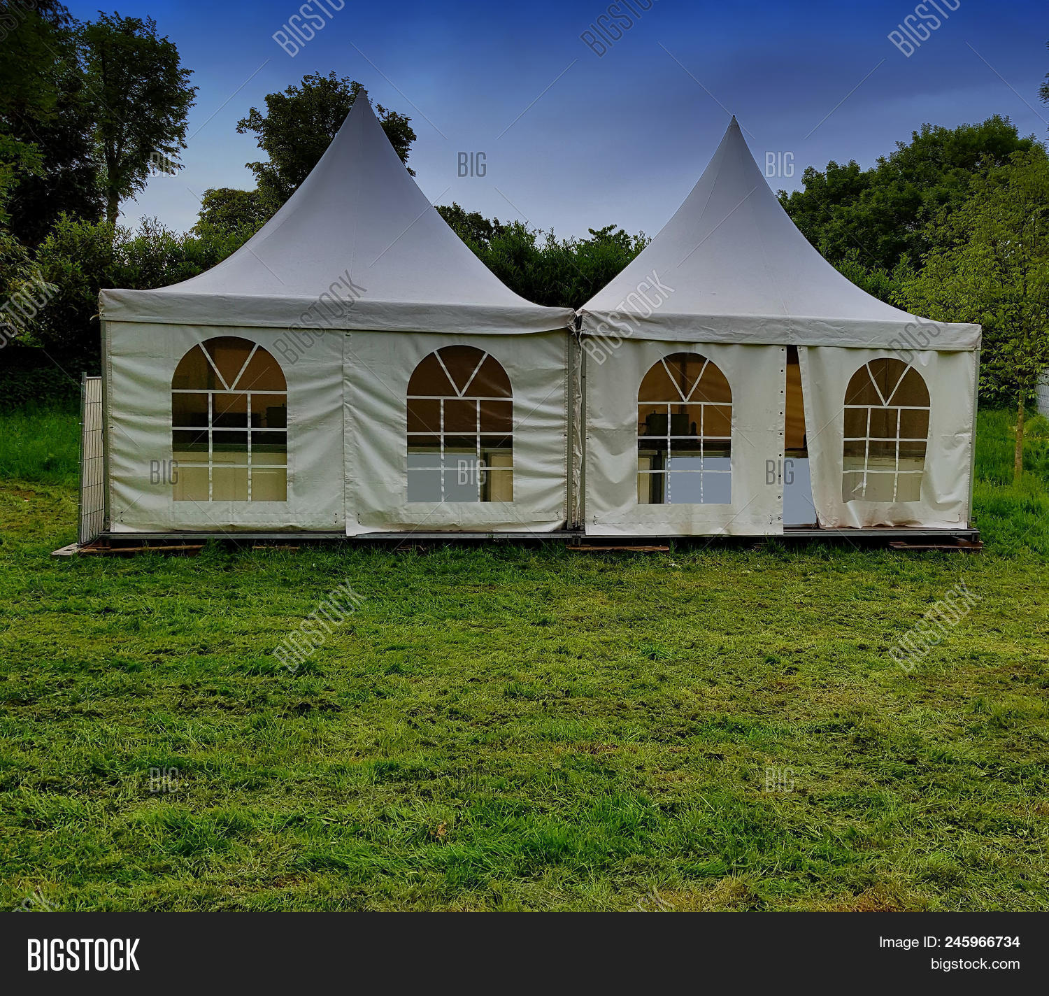 Two Big White Tents Image & Photo (Free Trial) | Bigstock
