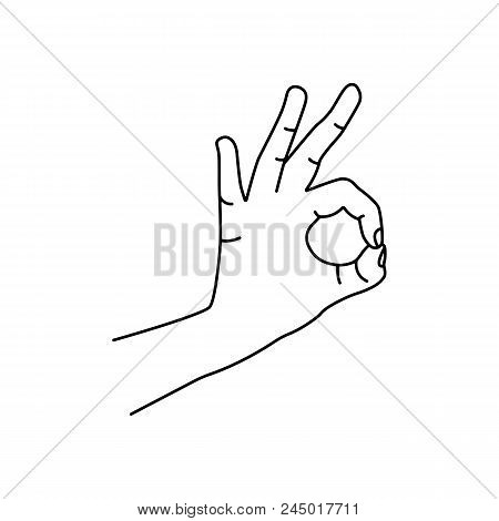 Okay Hand Sign. Vector & Photo (Free Trial) | Bigstock