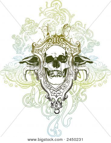 Heraldic Skull Image & Photo (Free Trial) | Bigstock