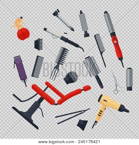 Set Hairdresser Vector & Photo (Free Trial) | Bigstock