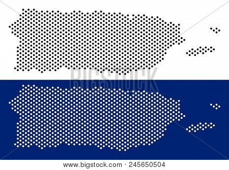Pixel Puerto Rico Map Vector & Photo (Free Trial) | Bigstock