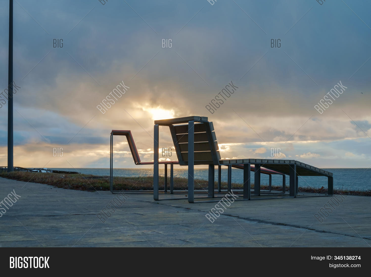 Two Benches Standing Image & Photo (Free Trial) | Bigstock