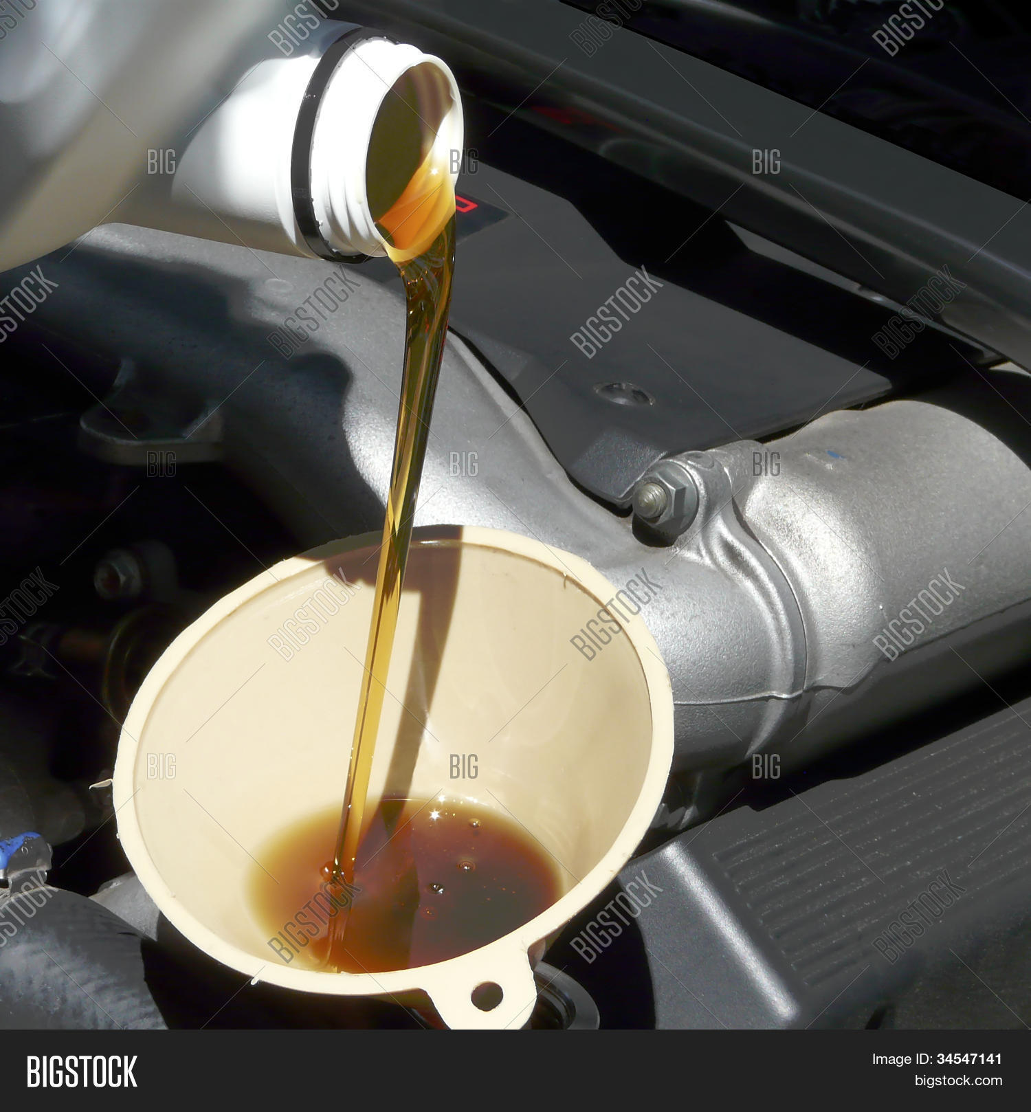 Adding Oil Car Closeup Image & Photo (Free Trial) | Bigstock