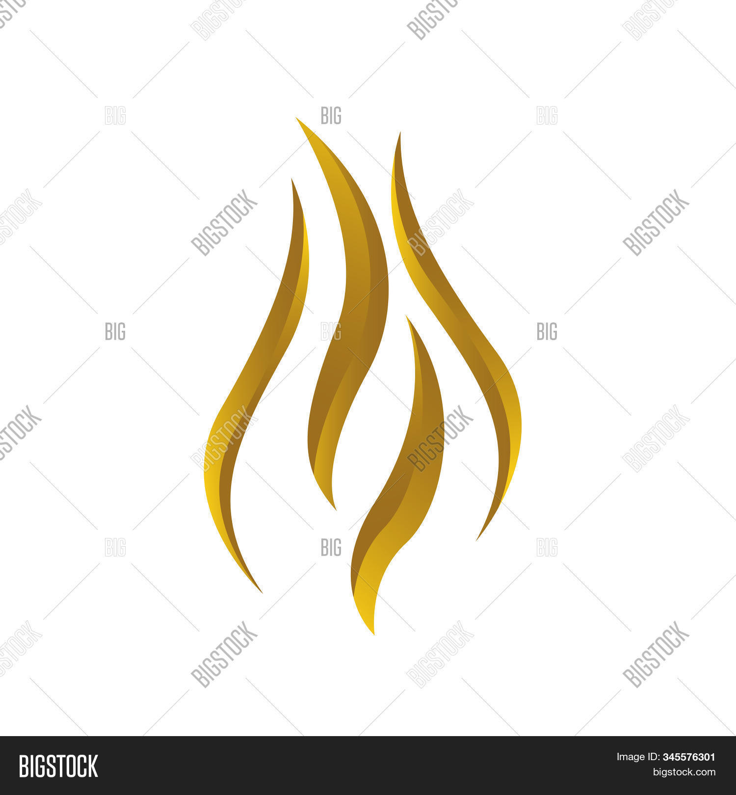 Gold Fire Flames Logo Vector & Photo (Free Trial) | Bigstock