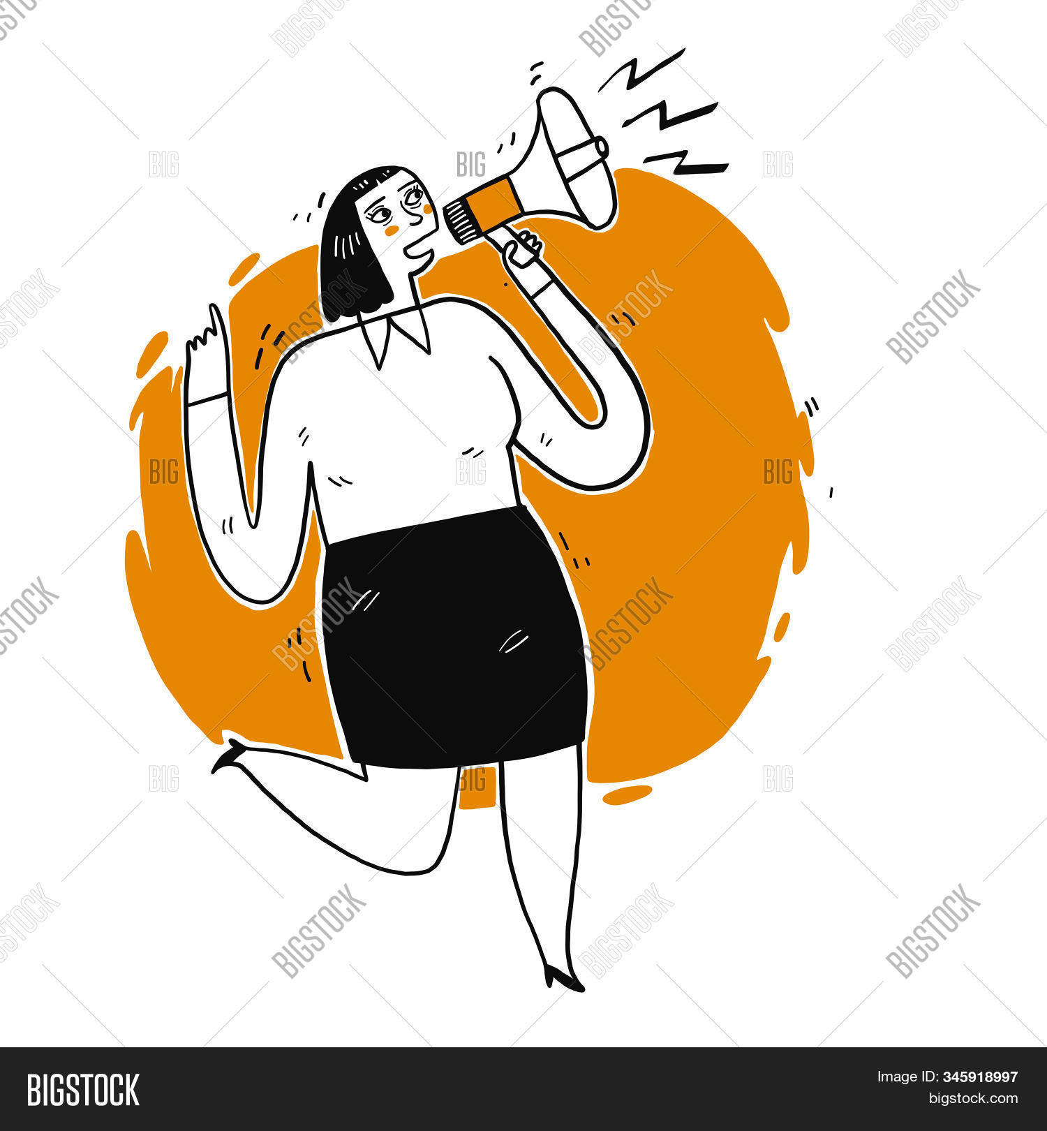 Young Woman Shouting Vector & Photo (Free Trial) | Bigstock