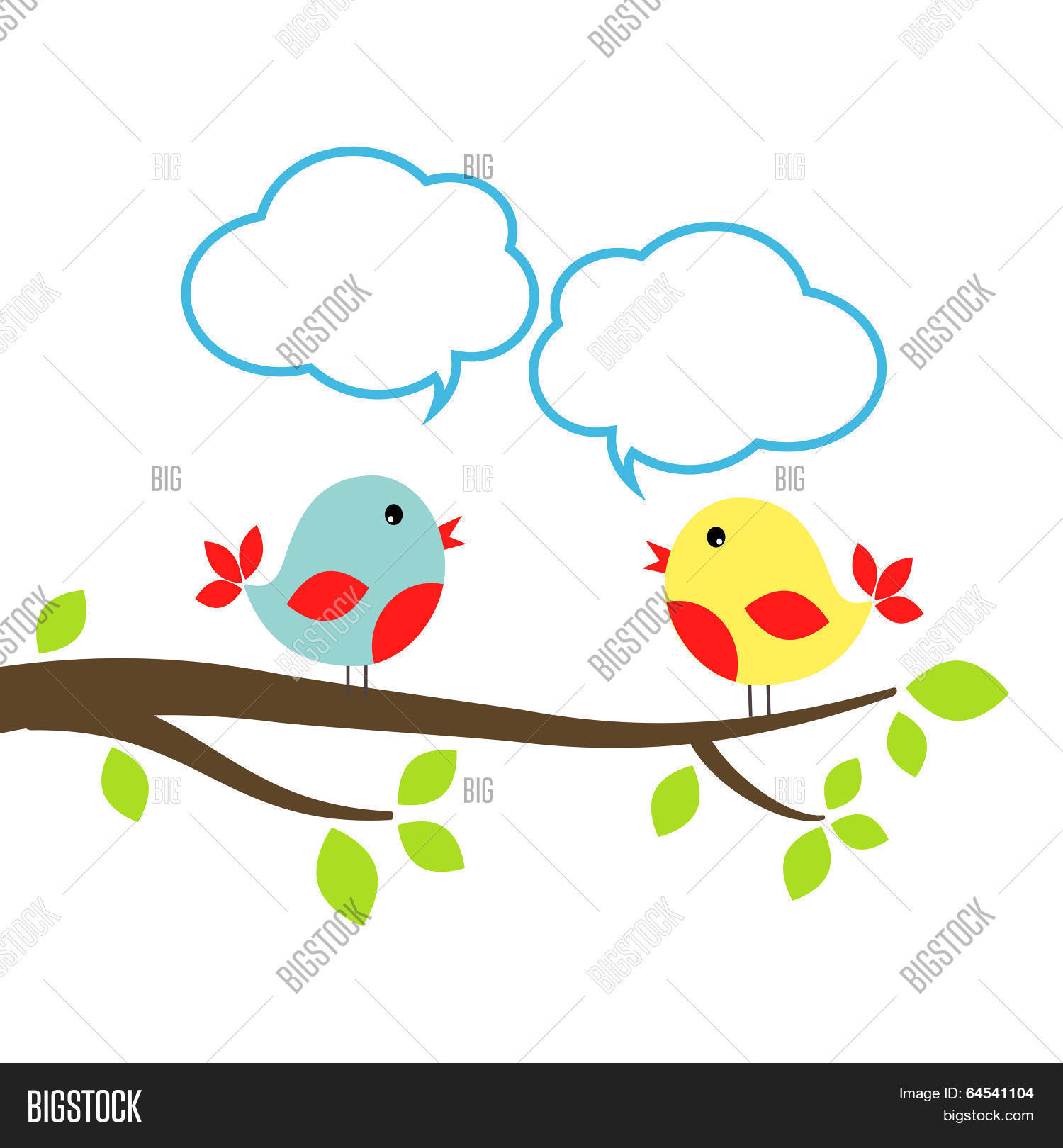 Two Little Birds Vector & Photo (Free Trial) | Bigstock