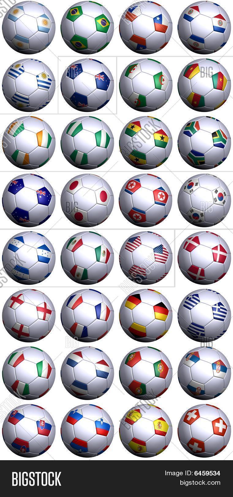 Soccer Balls All Flags Image & Photo (Free Trial) | Bigstock