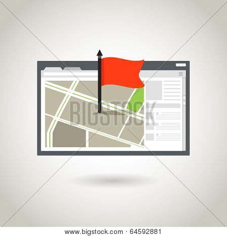 Map Red Flag. Vector & Photo (Free Trial) | Bigstock