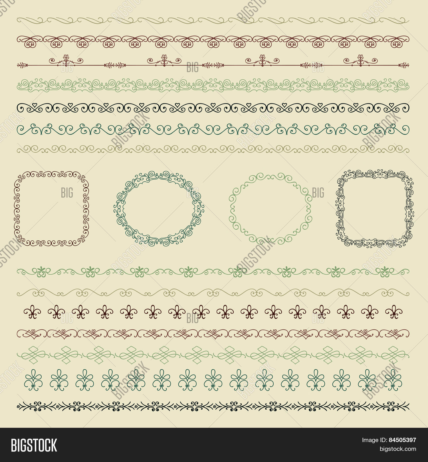 Hand Drawn Borders Vector & Photo (Free Trial) | Bigstock
