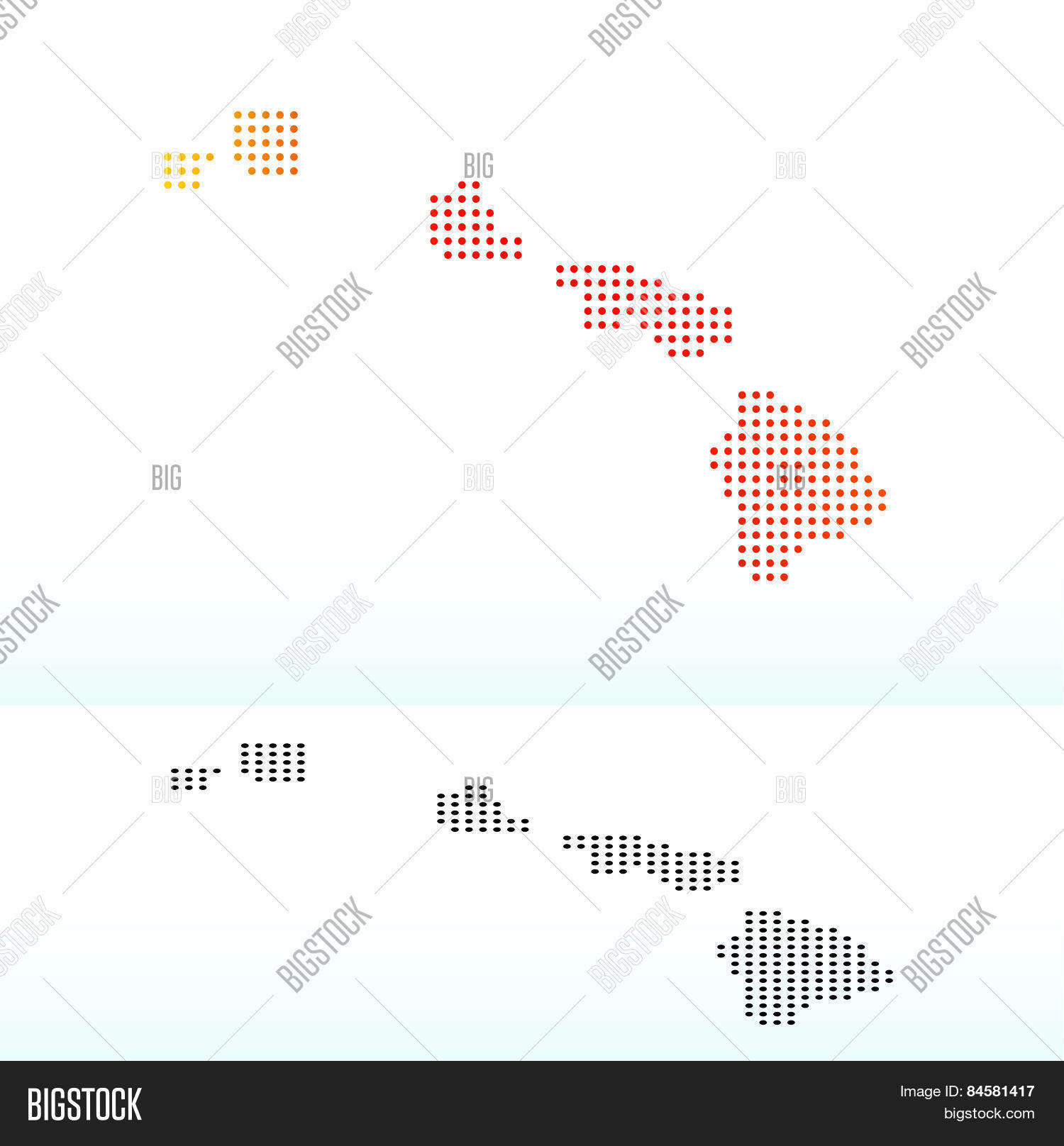 Map Usa Hawaii State Vector & Photo (Free Trial) | Bigstock