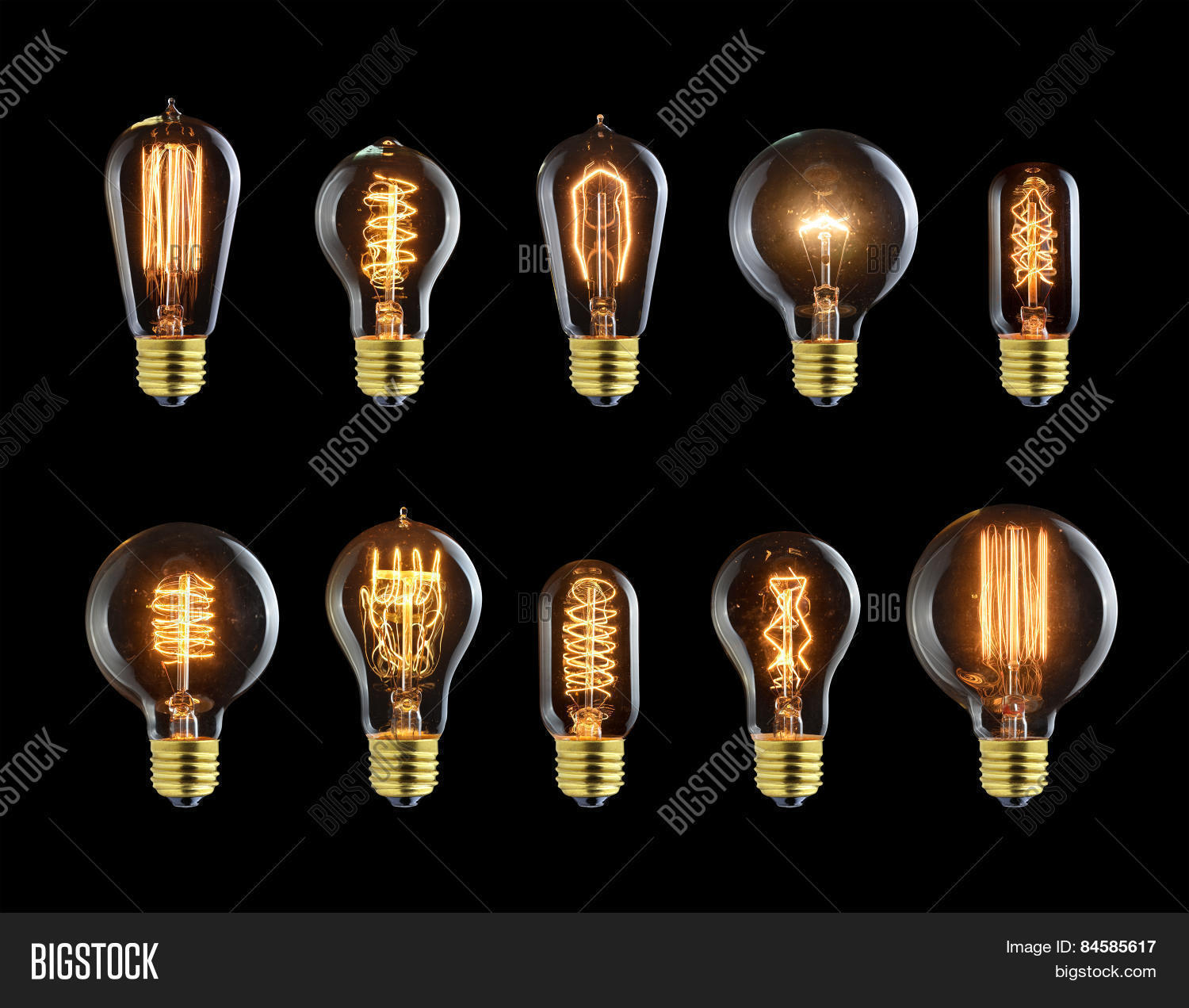 Old Glowing Bulbs Image & Photo (Free Trial) | Bigstock