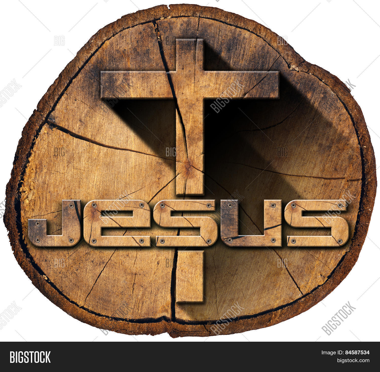 Wooden Cross On Tree Image & Photo (Free Trial) | Bigstock