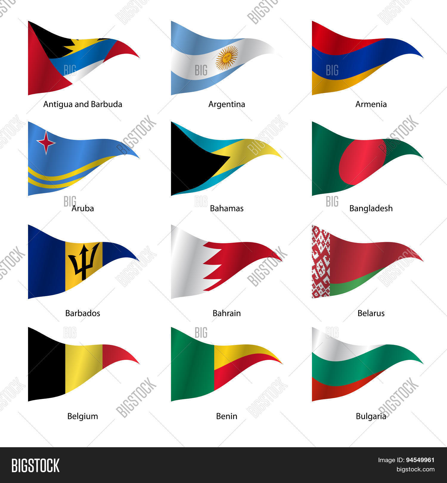 Set Flags World Vector & Photo (Free Trial) | Bigstock