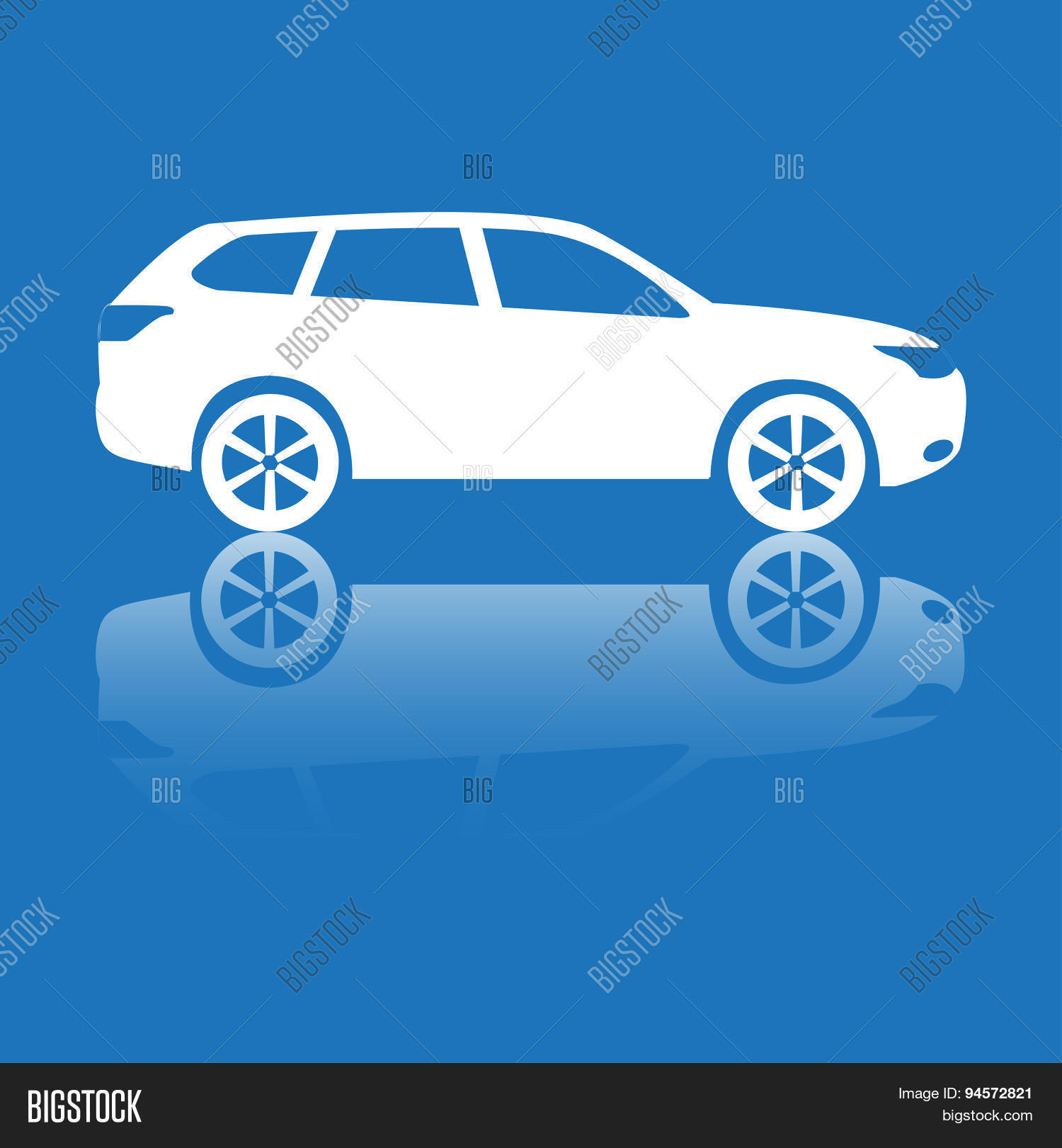 Car Icon Reflection. Vector & Photo (Free Trial) | Bigstock