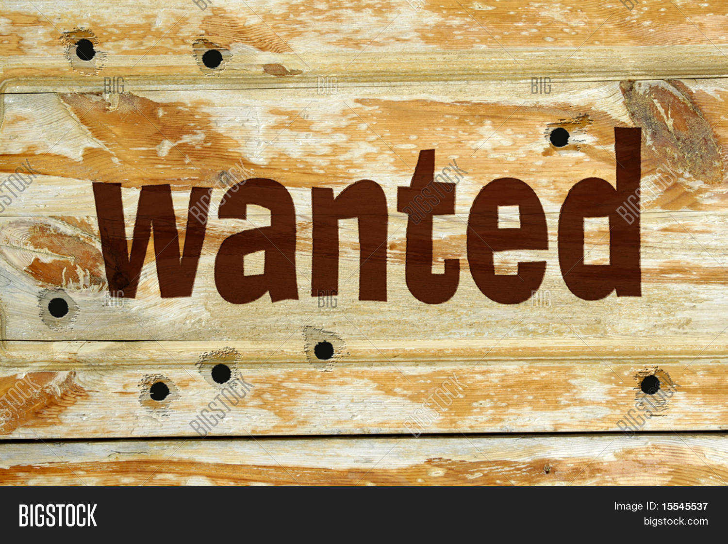 Bullet Holes In Wood