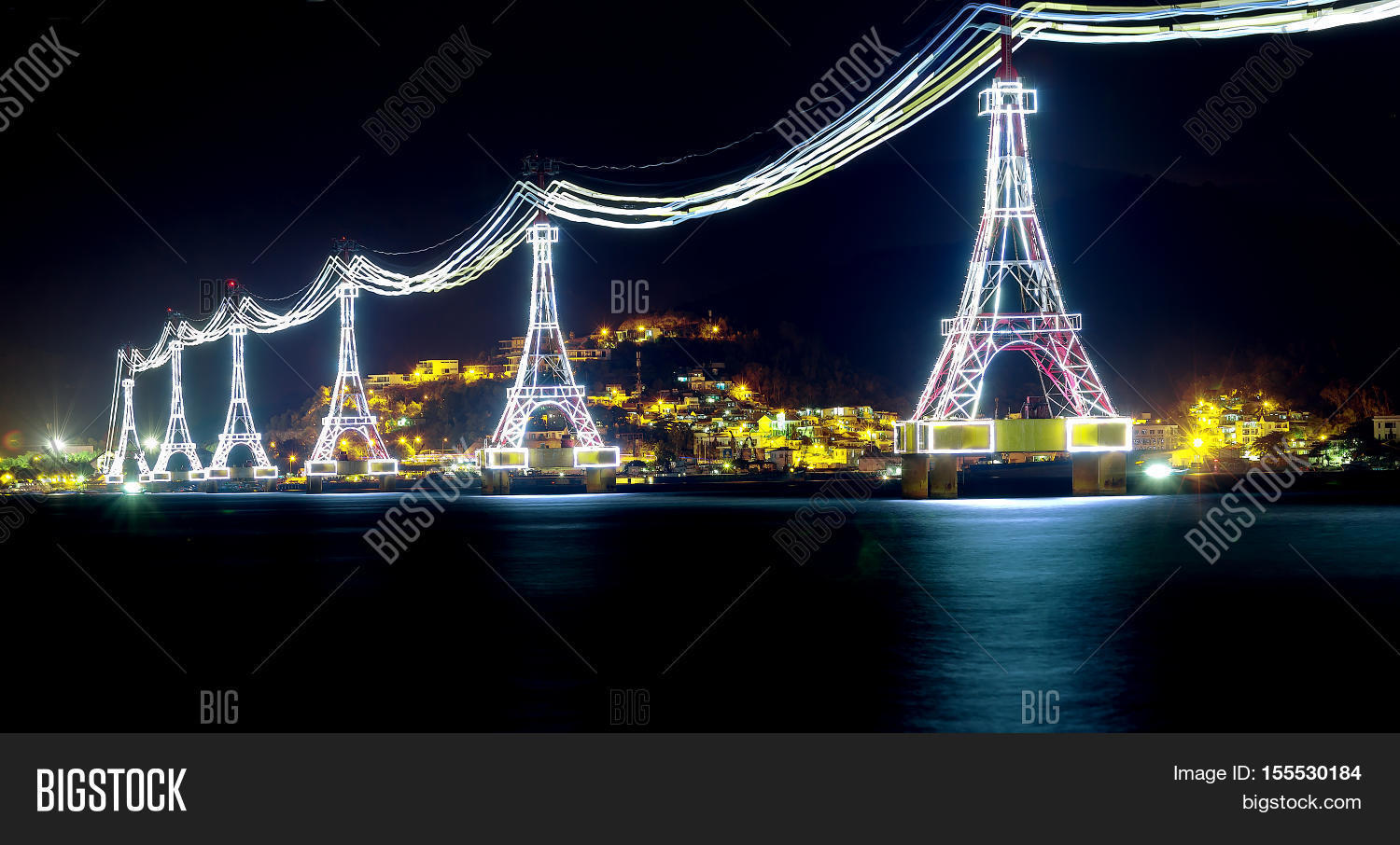 Night Cable Car Over Image & Photo (Free Trial) | Bigstock