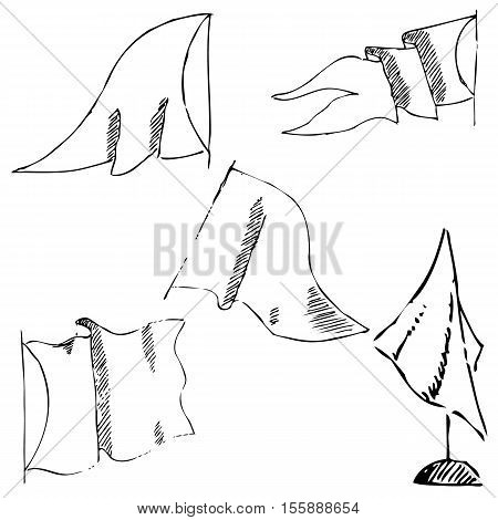 Flags Sketch. Pencil Vector & Photo (Free Trial) | Bigstock