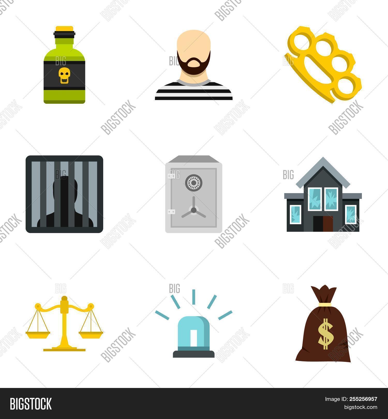 Offense Icons Set. Image & Photo (Free Trial) | Bigstock