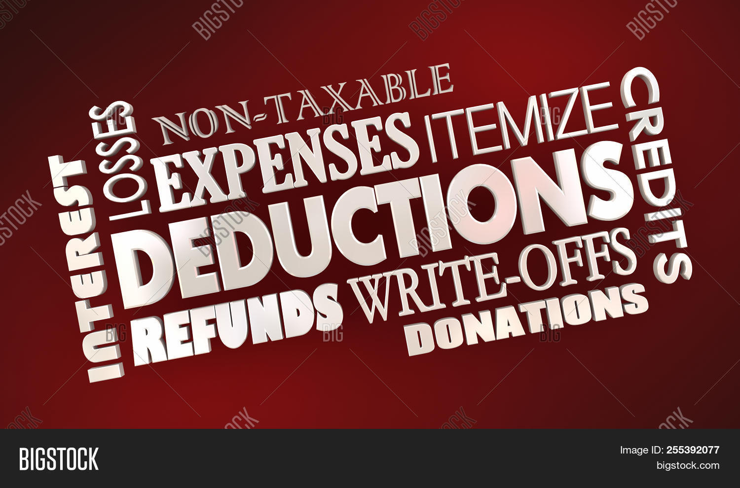 Deductions Tax Write- Image & Photo (Free Trial) | Bigstock