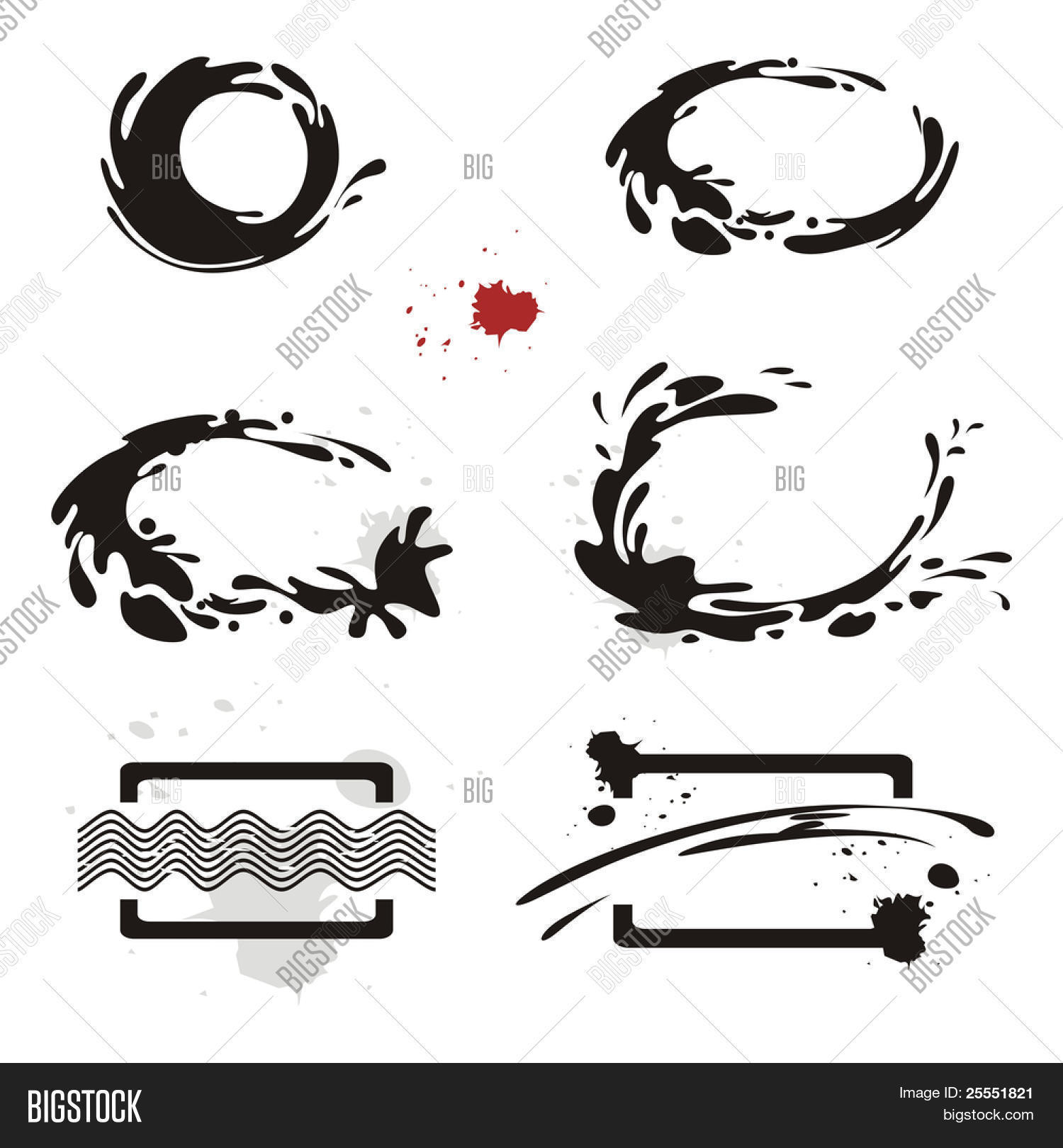 Set Ink Design Vector & Photo (Free Trial) | Bigstock