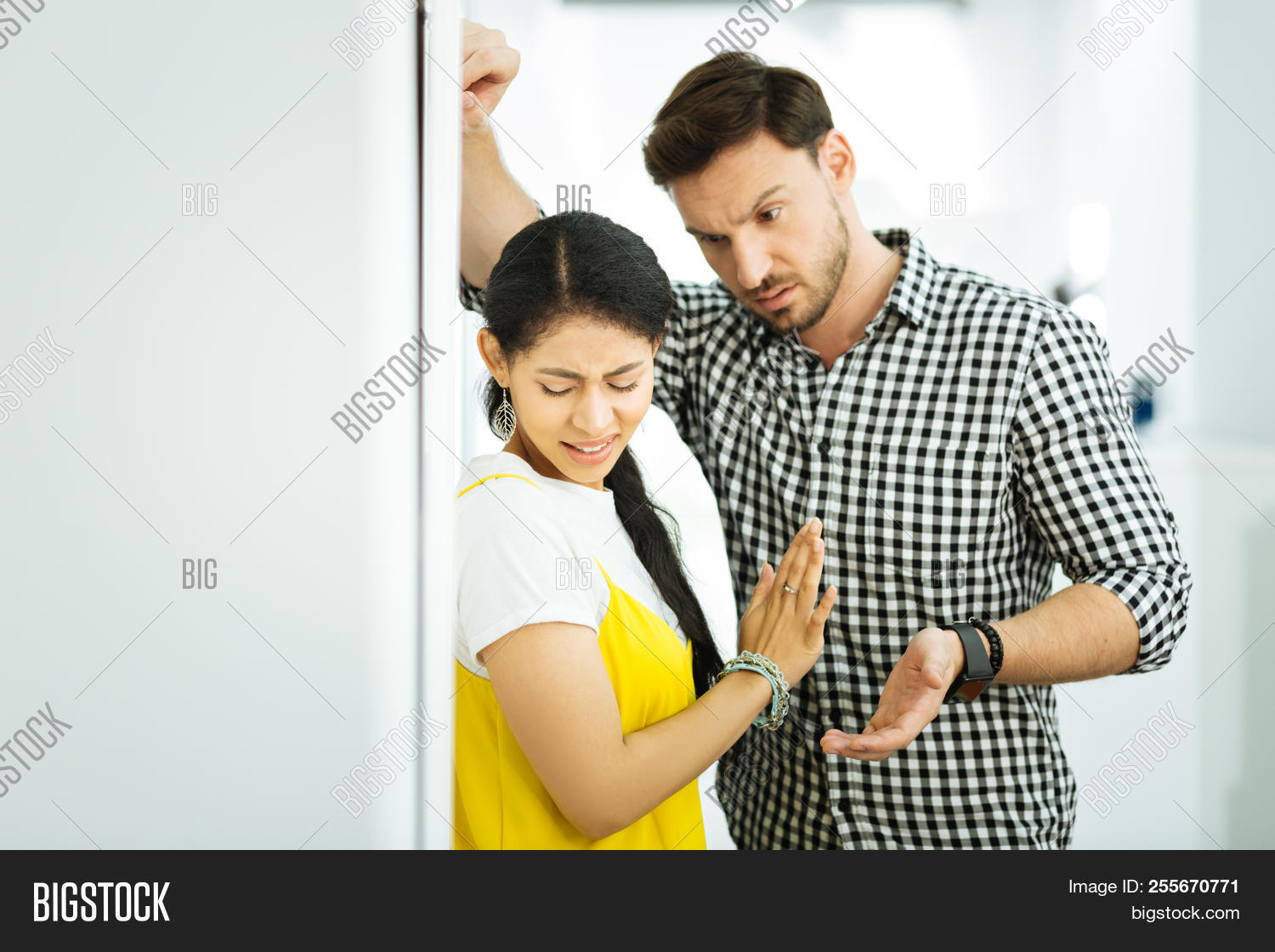 Pushy Man Leaning Image & Photo (Free Trial) | Bigstock