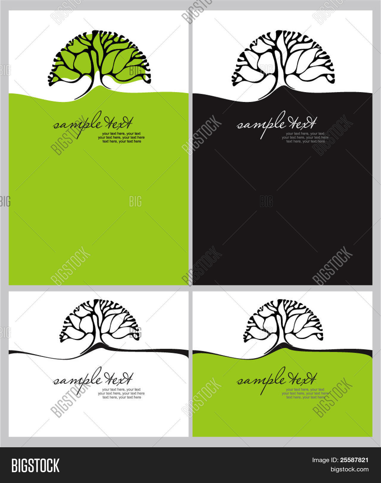 Cards Set Stylized Vector & Photo (Free Trial) | Bigstock