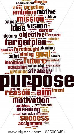 Purpose Word Cloud Vector & Photo (Free Trial) | Bigstock