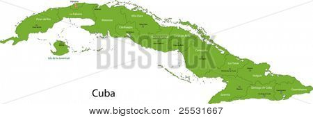 Map Cuba Provinces Vector & Photo (Free Trial) | Bigstock
