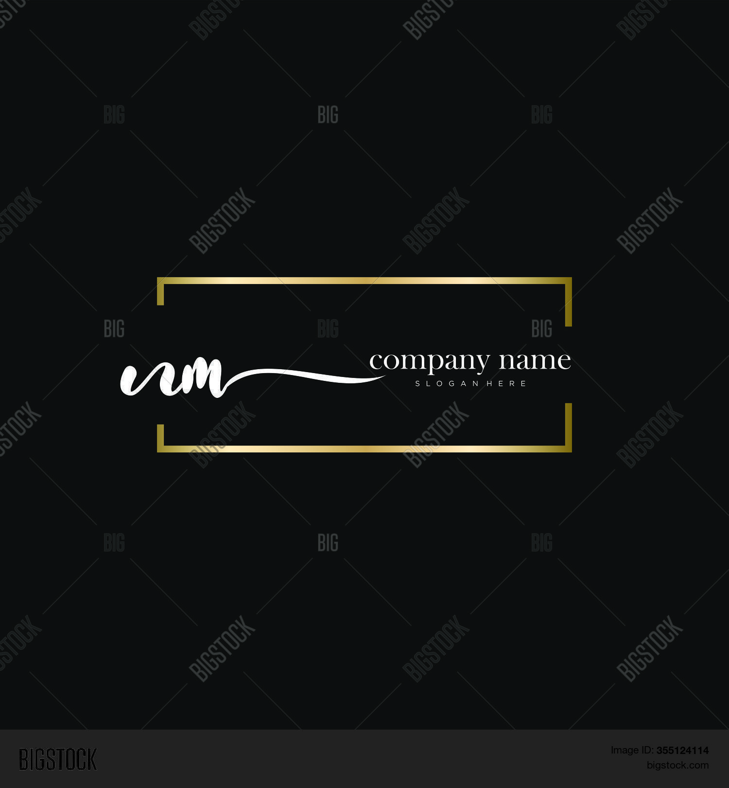 Nm Initial Vector & Photo (Free Trial) | Bigstock