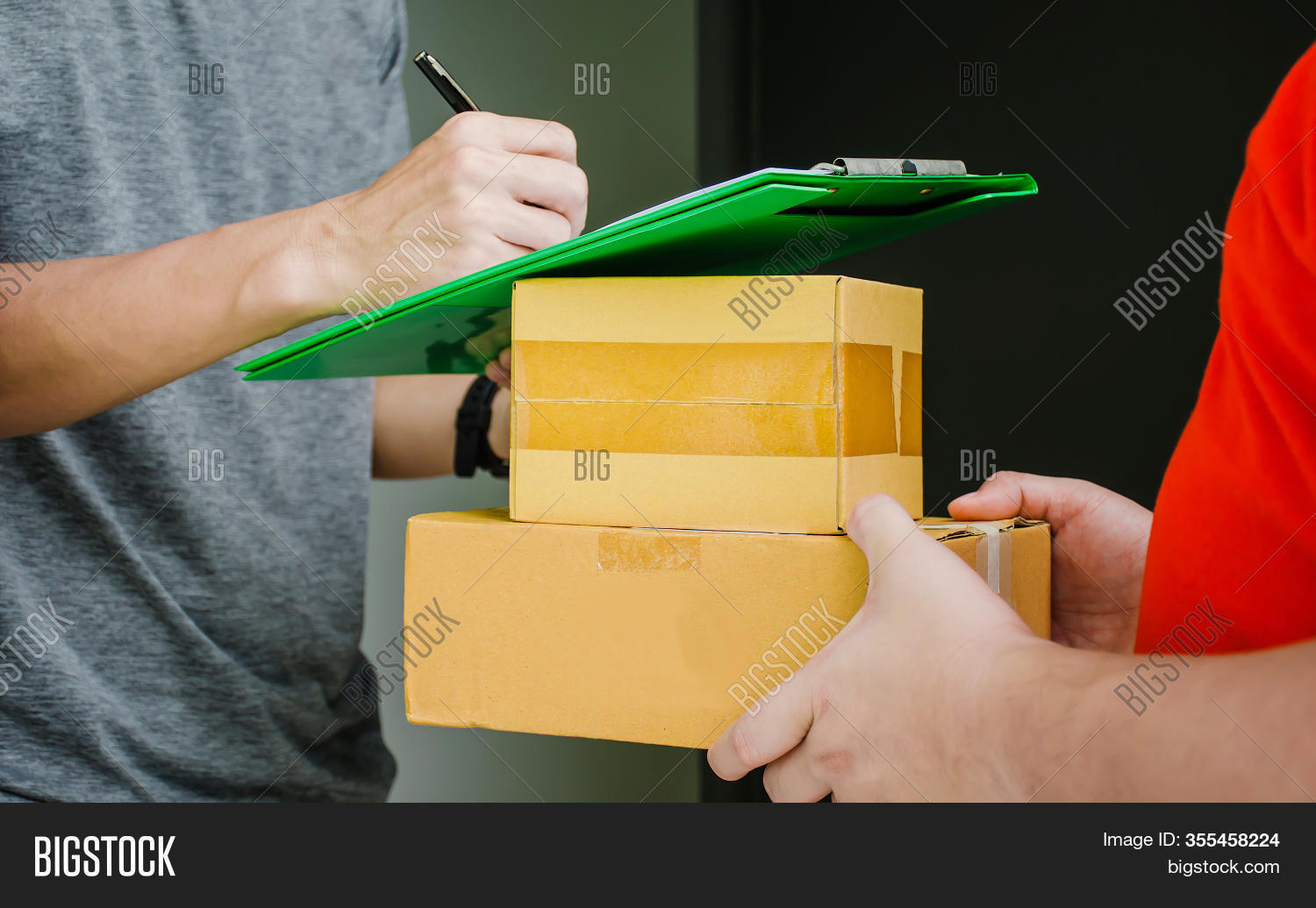 Postman Delivering Image & Photo (Free Trial) | Bigstock
