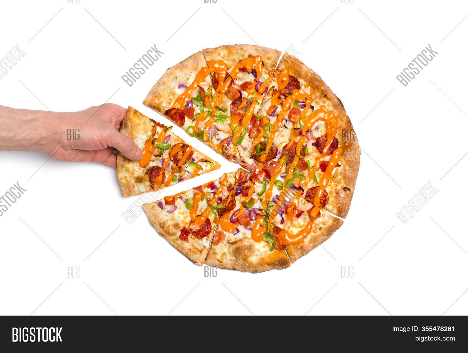 Hand Picking Slice Image & Photo (Free Trial) | Bigstock
