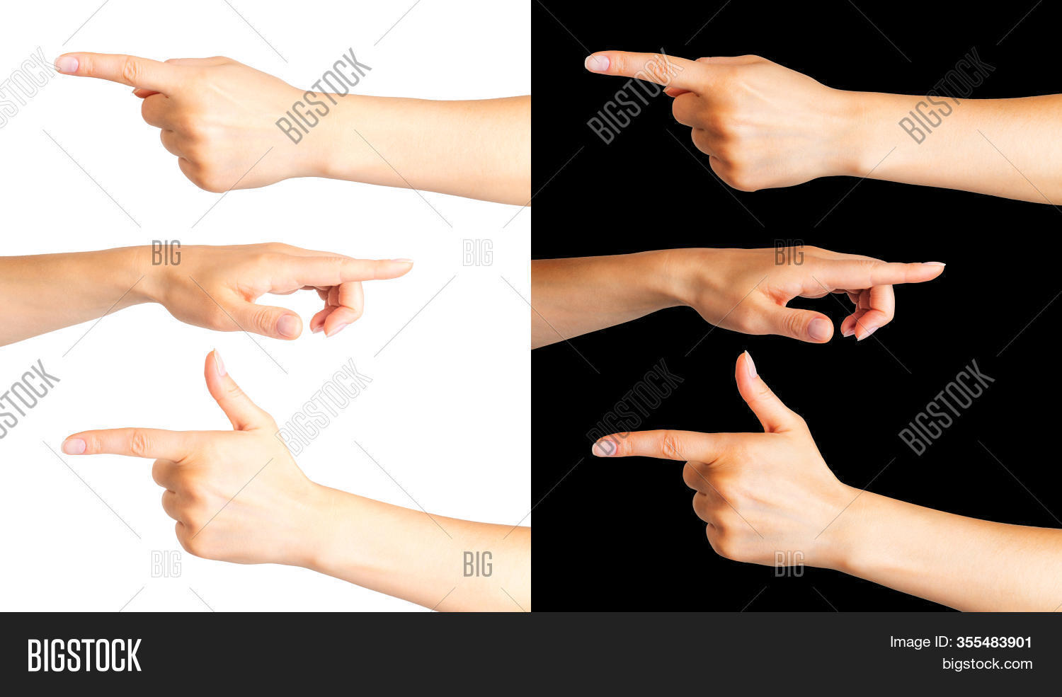 Set Woman Hands Index Image & Photo (Free Trial) | Bigstock