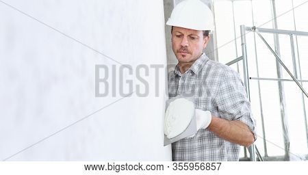 Plasterer Man Work Image & Photo (Free Trial) | Bigstock
