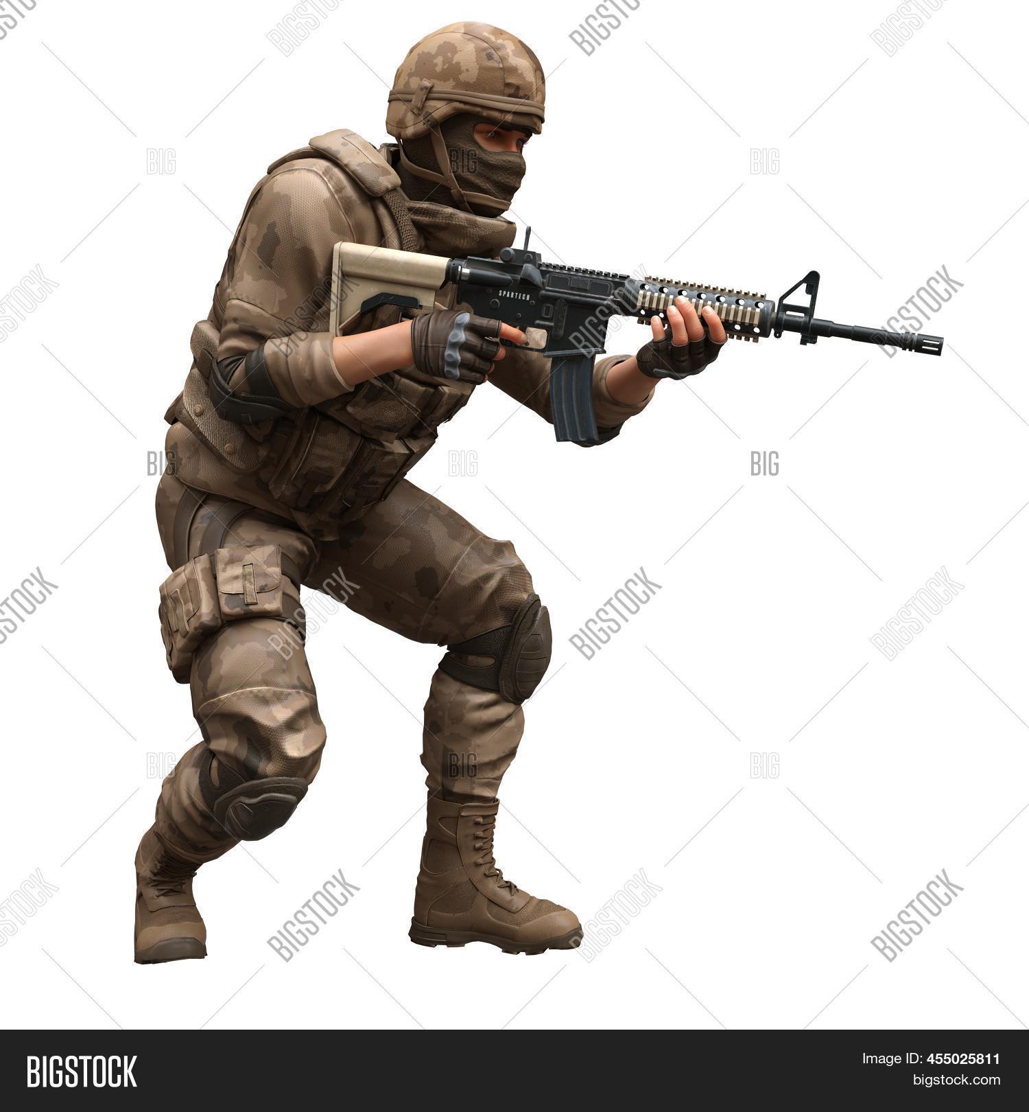 Soldier Machine Gun Image & Photo (Free Trial) | Bigstock