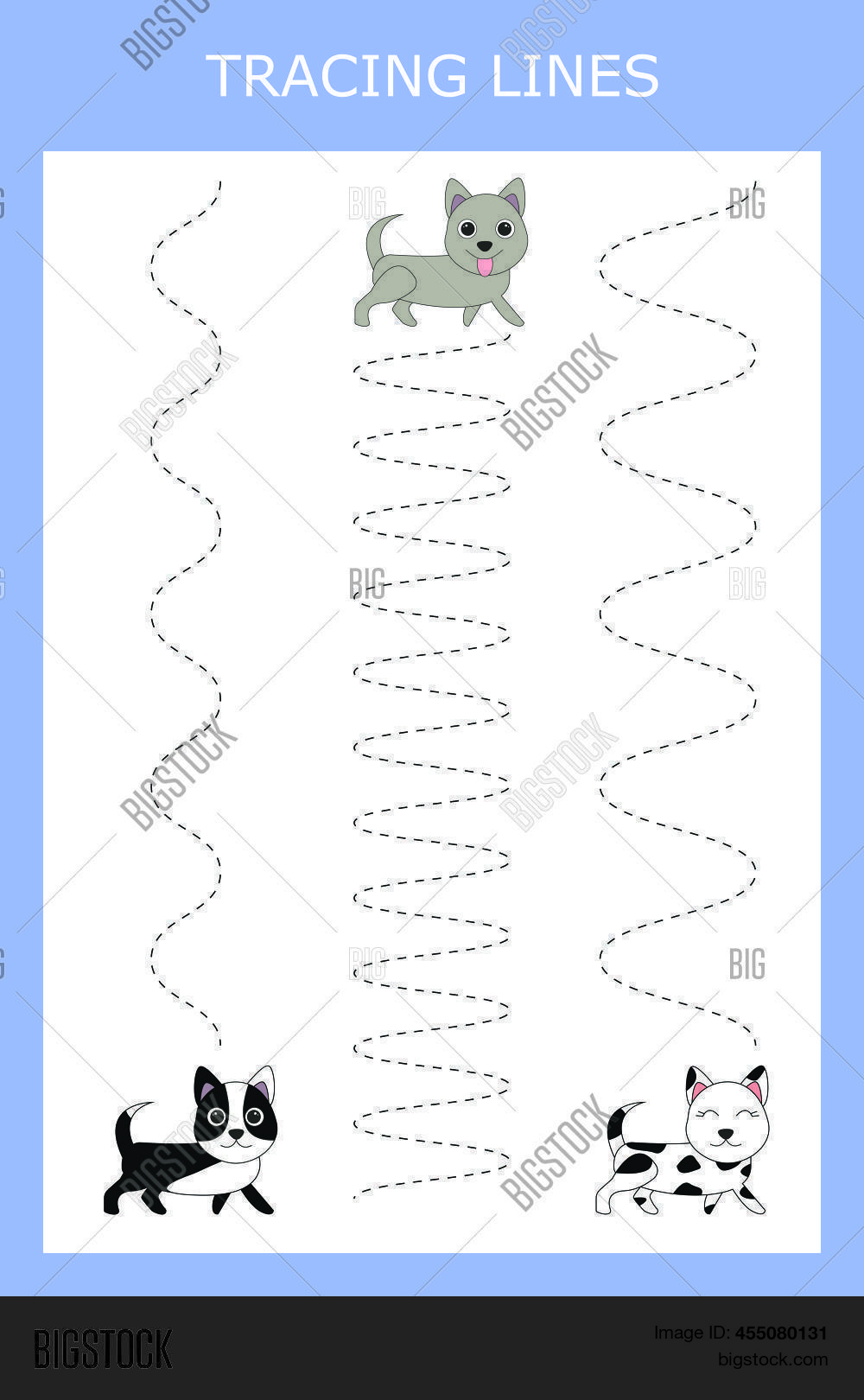 Tracing Lines Game Vector & Photo (Free Trial) | Bigstock