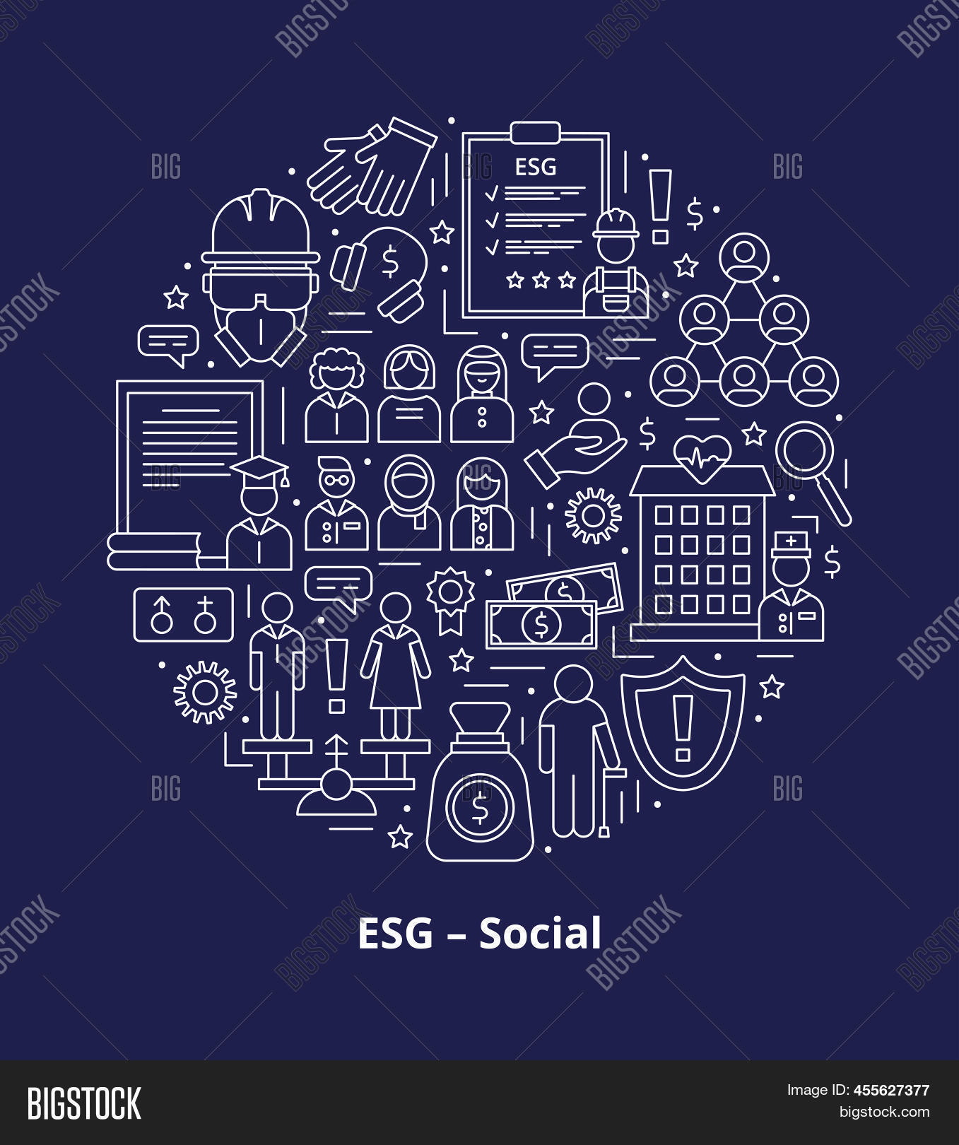 Set Icons, Esg Social Image & Photo (Free Trial) | Bigstock