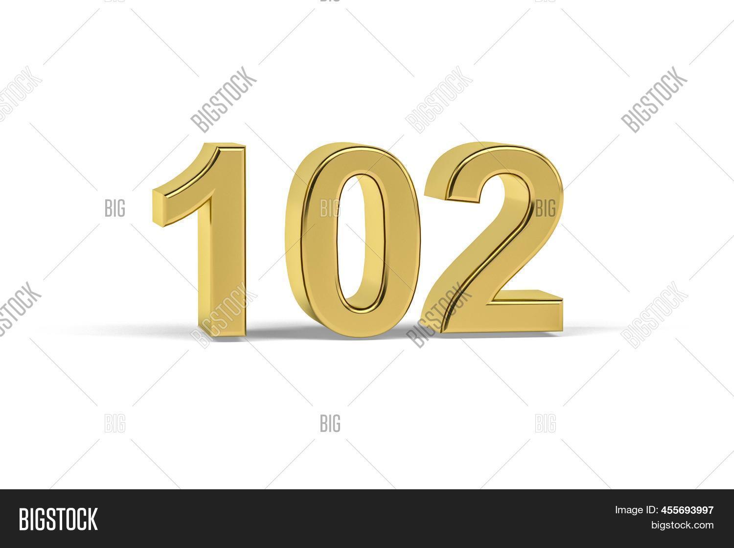 Golden 3d Number 102 Image & Photo (Free Trial) | Bigstock